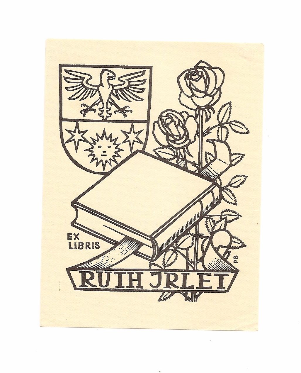 Ex-libris héraldique Ruth IRLET, par Paul Boesch, Bern (D'occasion) à ...