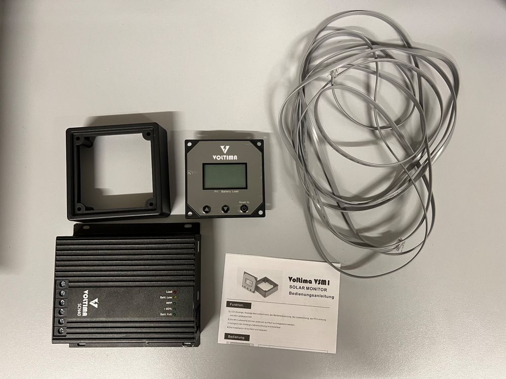 VOLTIMA SCN40 MPPT Solar-Laderegler 12V/24V mit VSM1 Monitor (Gebraucht ...