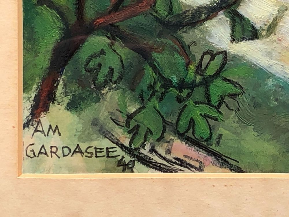 E. Harlfinger (1949) - Ölgemälde mit Rahmen - Am Gardasee (Gebraucht ...