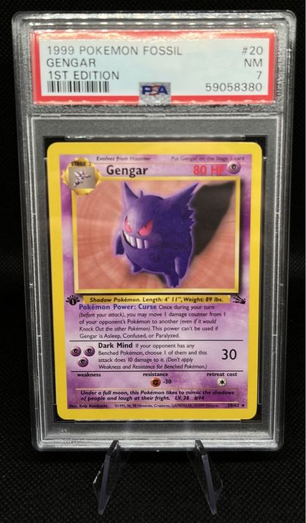 Pokemon Gengar Fossil 1999 PSA 7 First Edition English (Neu (gemäss Beschreibung)) in Ueberstorf ...