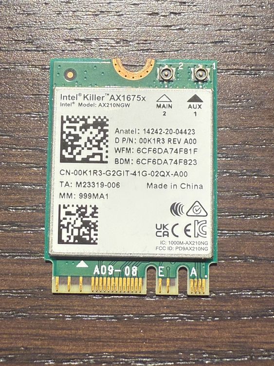 Wifi Card Intel Killer AX1675x Bluetooth-compatible 5.2 (Gebraucht) in ...
