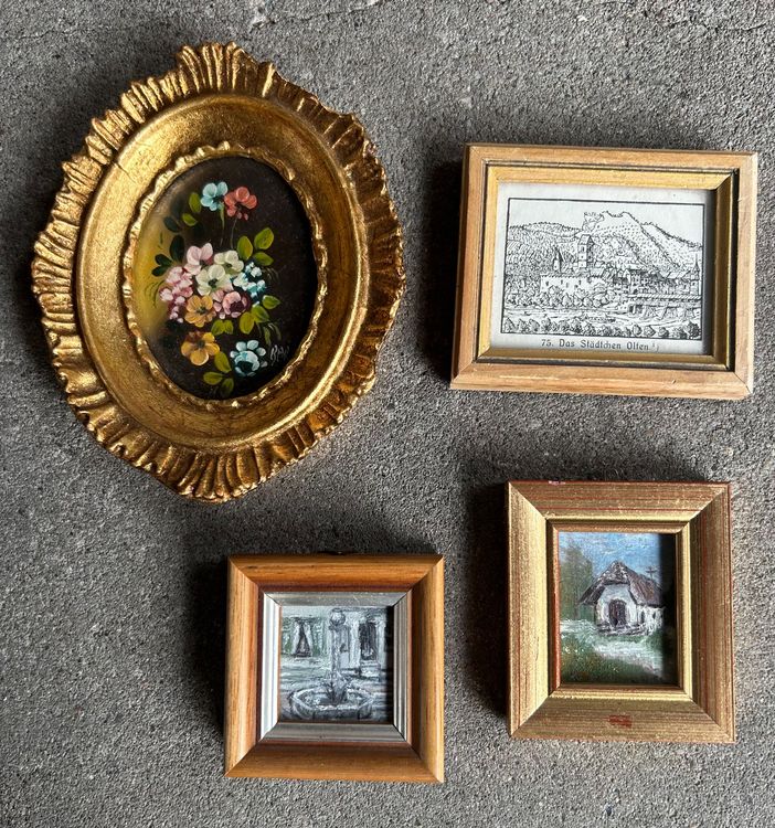 4 Miniatur-Bilder antik Schweiz (Gebraucht) in Aarburg für CHF 16 – mit Lieferung auf Ricardo kaufen