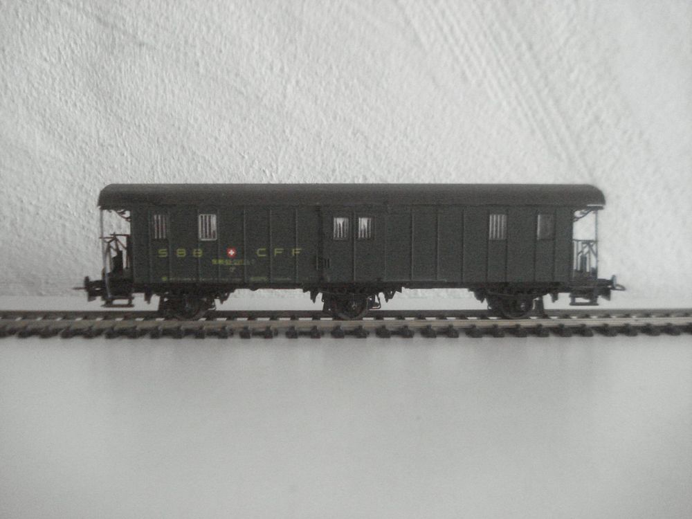Wabu H0: Oldtimer-Gepäckwagen D3 der SBB, 3-achsig, ohne OVP | Kaufen ...