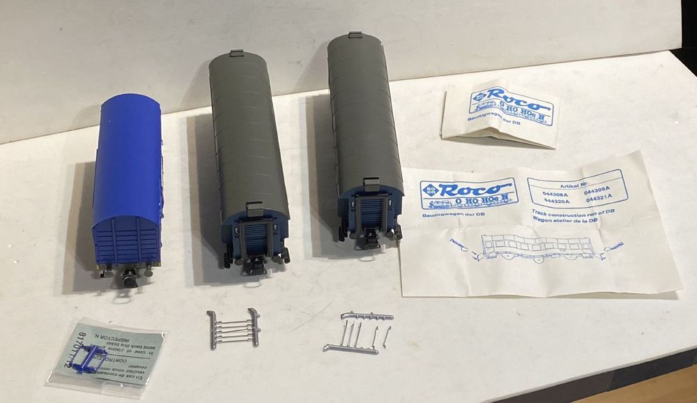 Roco 3 Bautrupp/Güter-Wagen: 46417, 44320A, 44321A in OVP (Gebraucht ...