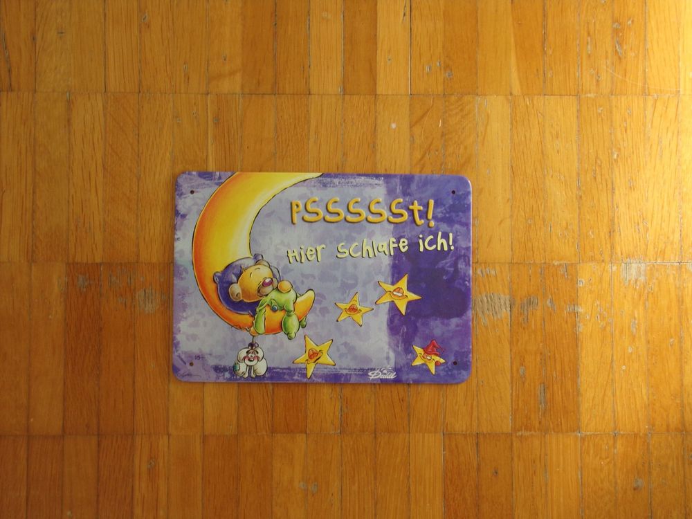 Diddl Schild Pssssst Hier schlafe ich | Kaufen auf Ricardo