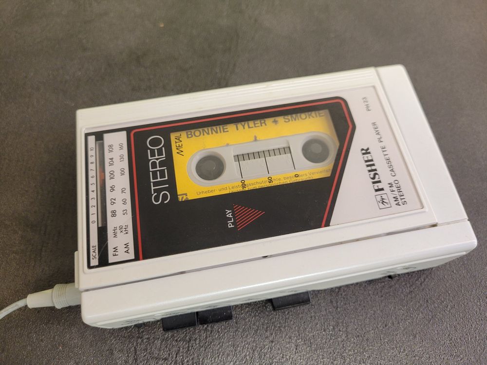 Fisher PH 23 AM/FM Stereo Cassette Player Rado Walkman Japan (Gebraucht ...