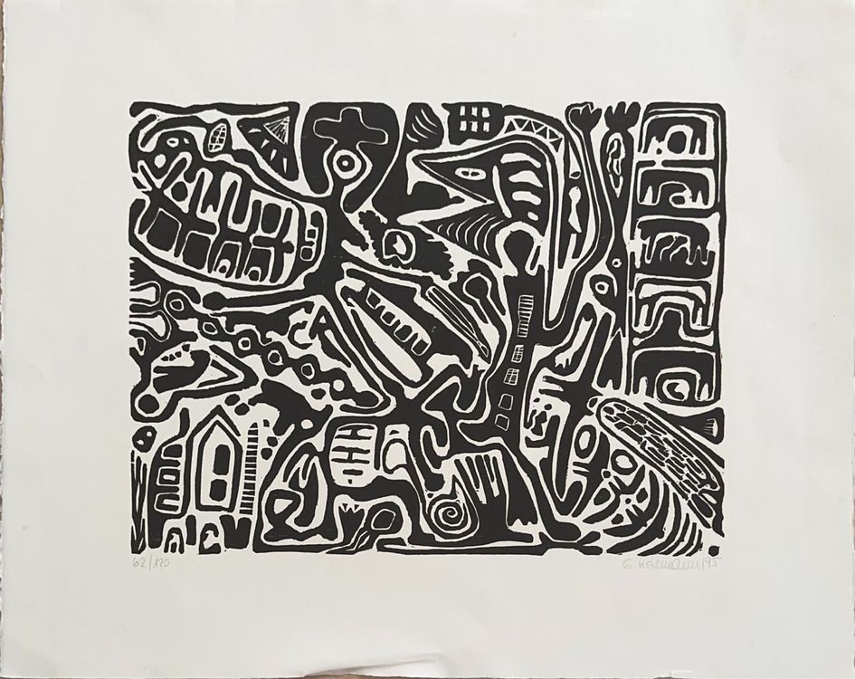 KÜNSTLER ? HOLZSCHNITT UNLESERLICH SIGNIERT (Gebraucht) in Gersau für CHF 38 – mit Lieferung auf ...