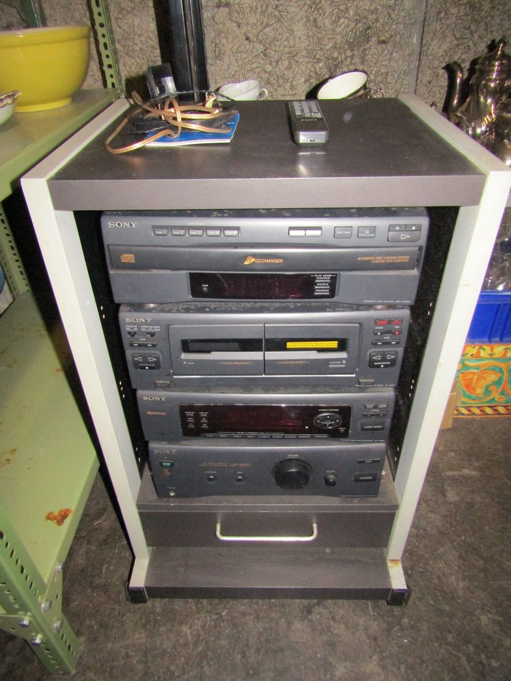 Sony Hi Fi Stereo Anlage mit allen Geräten und dem Rack (Gebraucht) in ...