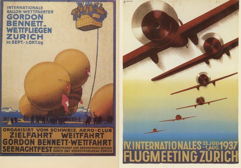 Zürich 2 Karten Aviatik Flugmeeting Ballonfahrt Plakatsamml. | Kaufen auf Ricardo