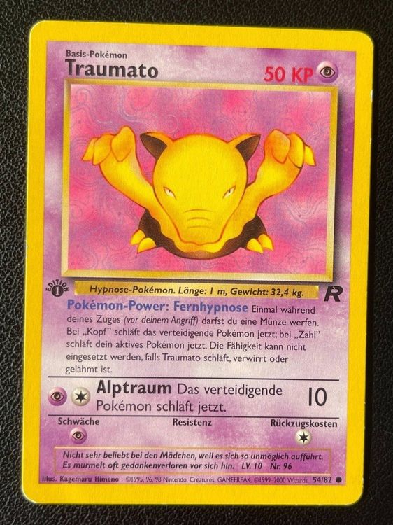 Traumato 54/82 1.Edition Pokémon Team Rocket (Neu (gemäss Beschreibung ...