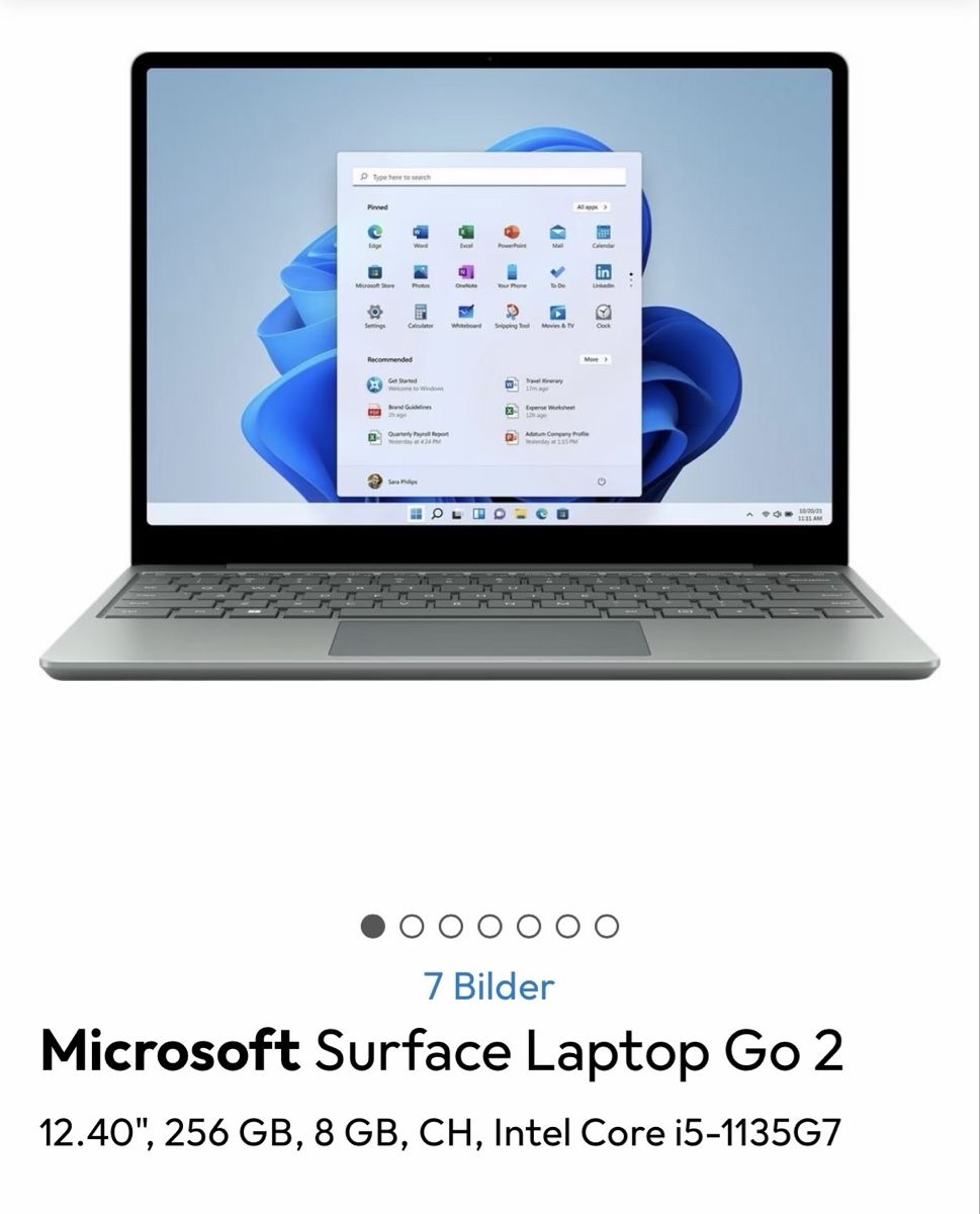 Microsoft Surface Laptop Go 2 - Top Zustand! i5 (Gebraucht) in Chur für ...