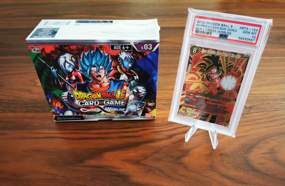 Dragonball Cross Worlds Booster Display + SCR Goku PSA 10 (Neu und ...