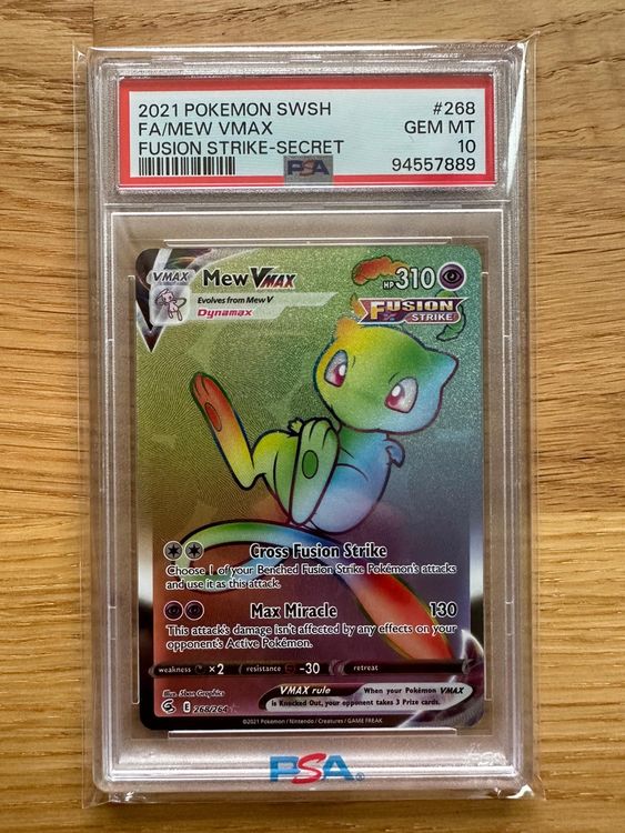 Pokémon Fusion Strike Mew Vmax PSA 10 (Neu und originalverpackt) in ...