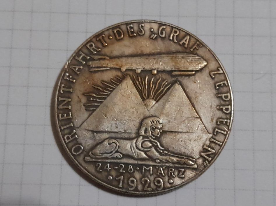 Medaille 1929, Orientfahrt Graf Zeppelin, 36mm | Kaufen auf Ricardo