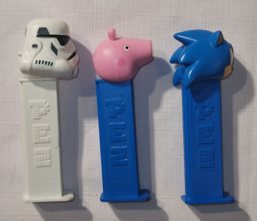 3 PEZ-Spender Star Wars, Peppa Pig & Sonic made in Hungary (Neu (gemäss ...