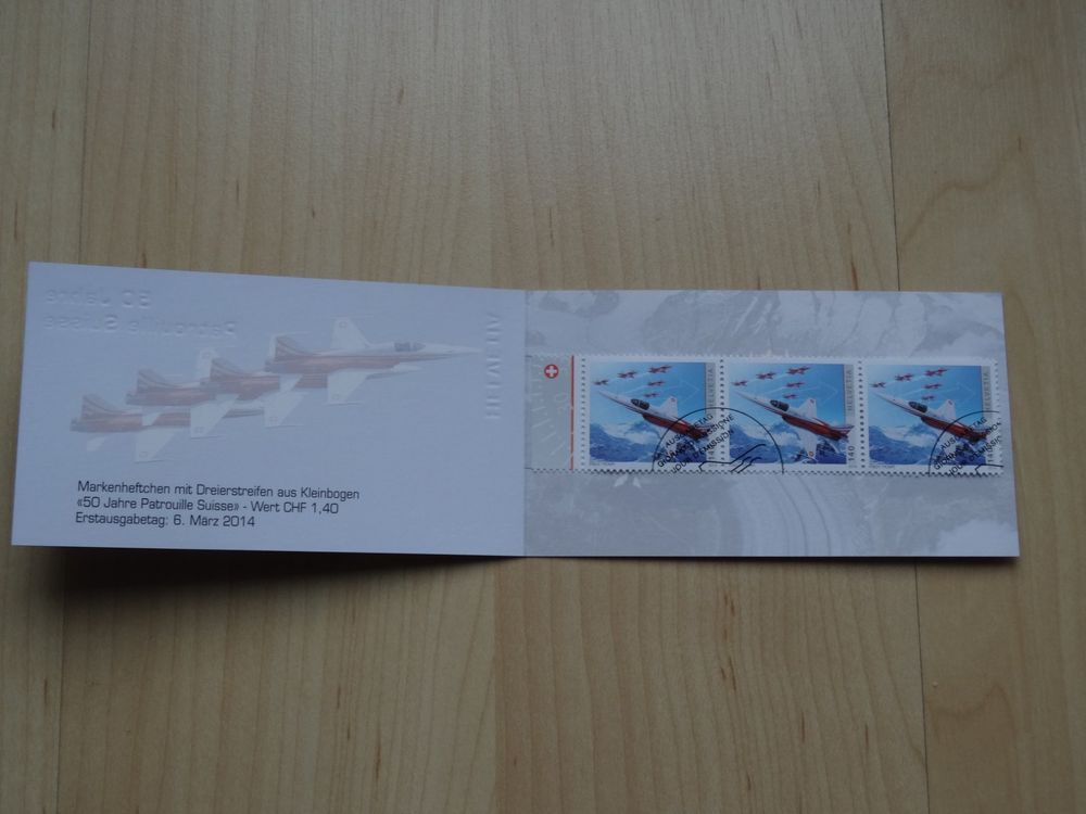 50 Jahre Patrouille Suisse Markenheft mit 3er Streifen 2014 | Kaufen auf Ricardo