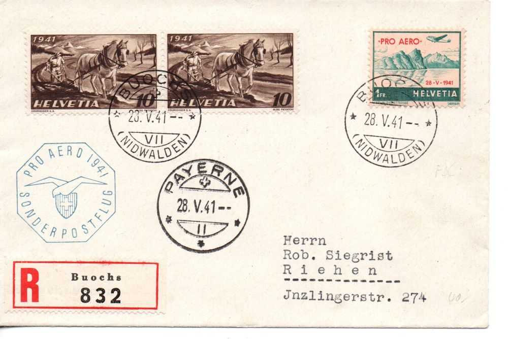 19410528 BUSTA RACCOMANDATA P. AEREA SBK F35 + 2 x SBK 252 @ | Kaufen ...