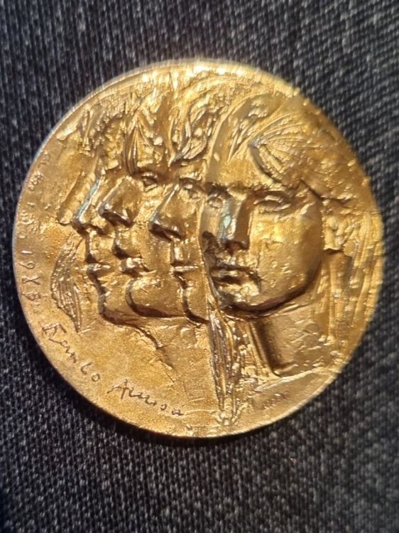 Annoni Medaille 1985 Jahr der Jugend - vergoldet (Neu und ...