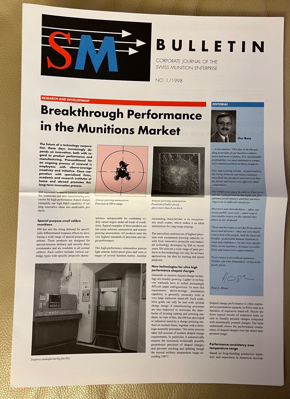 Bulletin SM munition Thun mortier sous munition Grenade (D'occasion) à ...