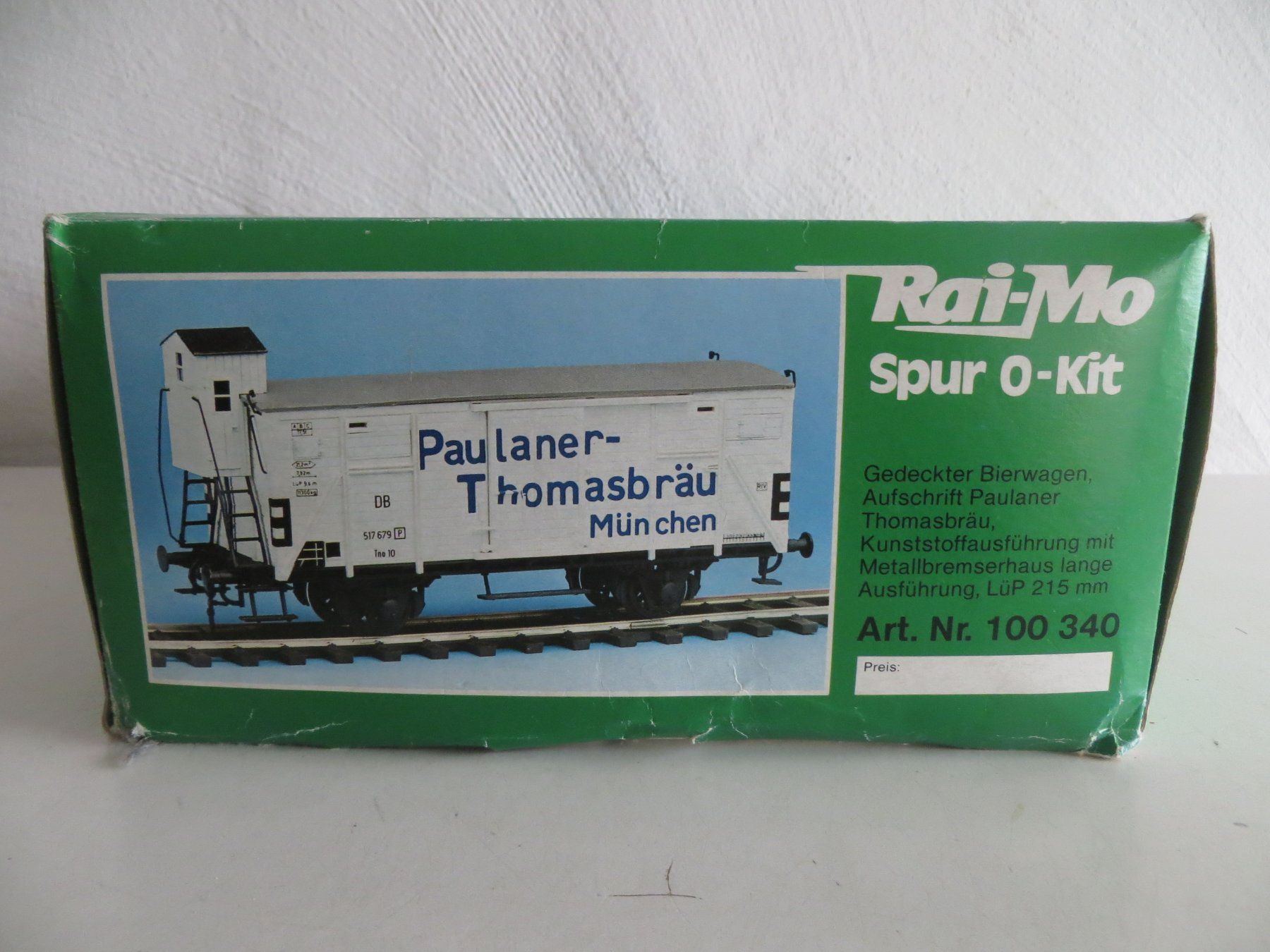 Rai-Mo Spur 0: Bausatzwagen Paulaner Thomasbräu, mit OVP (Gebraucht) in ...