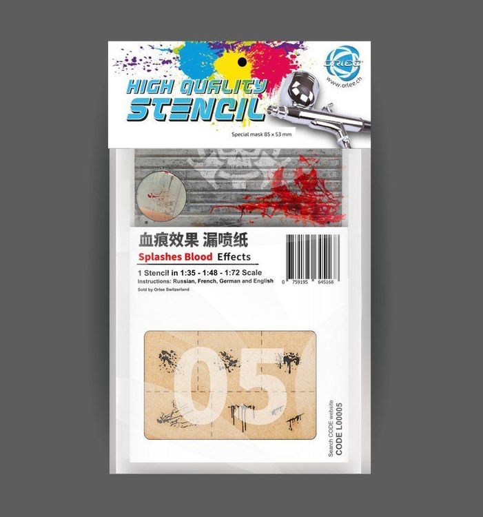 Splashes Blood Effects Airbrush Stencils | Kaufen auf Ricardo