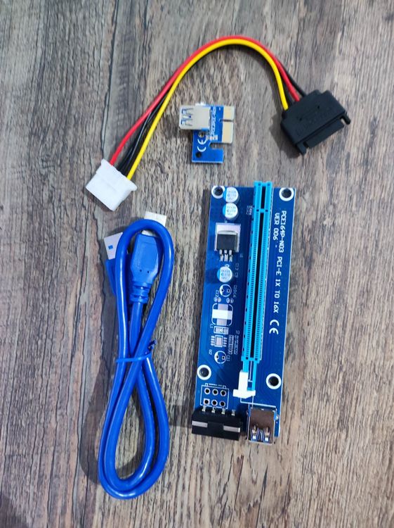 PCI-E Riser Karte Crypto Mining PCIe x1 auf x16 | Kaufen auf Ricardo