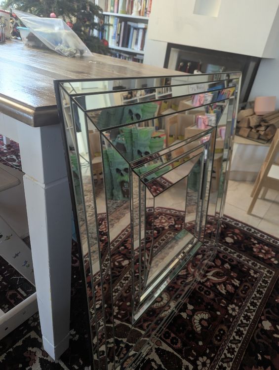 Hollywood regency facet cut mirror by Deknudt mirrors (Gebraucht) in ...