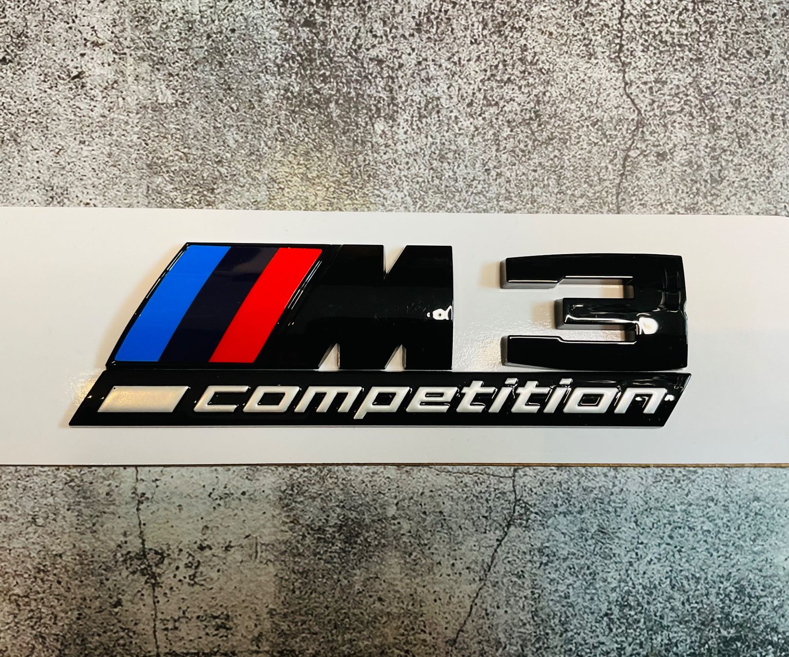 BMW M3 Competition Emblem Logo Schriftzug Schwarz glänzend (Neu und originalverpackt) in ...
