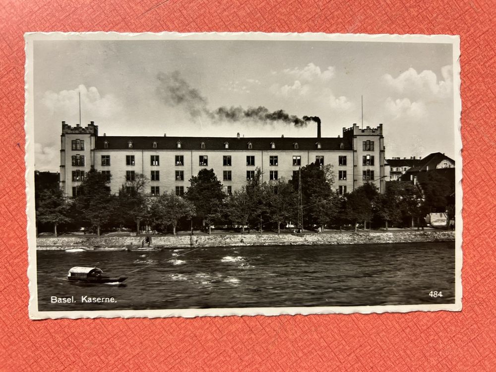 Alte Ansichtskarte Kaserne Basel mit Militärpostkarte (Gebraucht) in ...