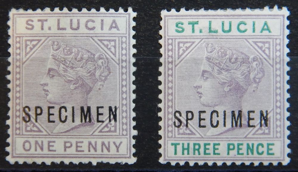 St. Lucia British Kat. 20 & 26 * 1886 Specimen (Gebraucht) in Zürich ...