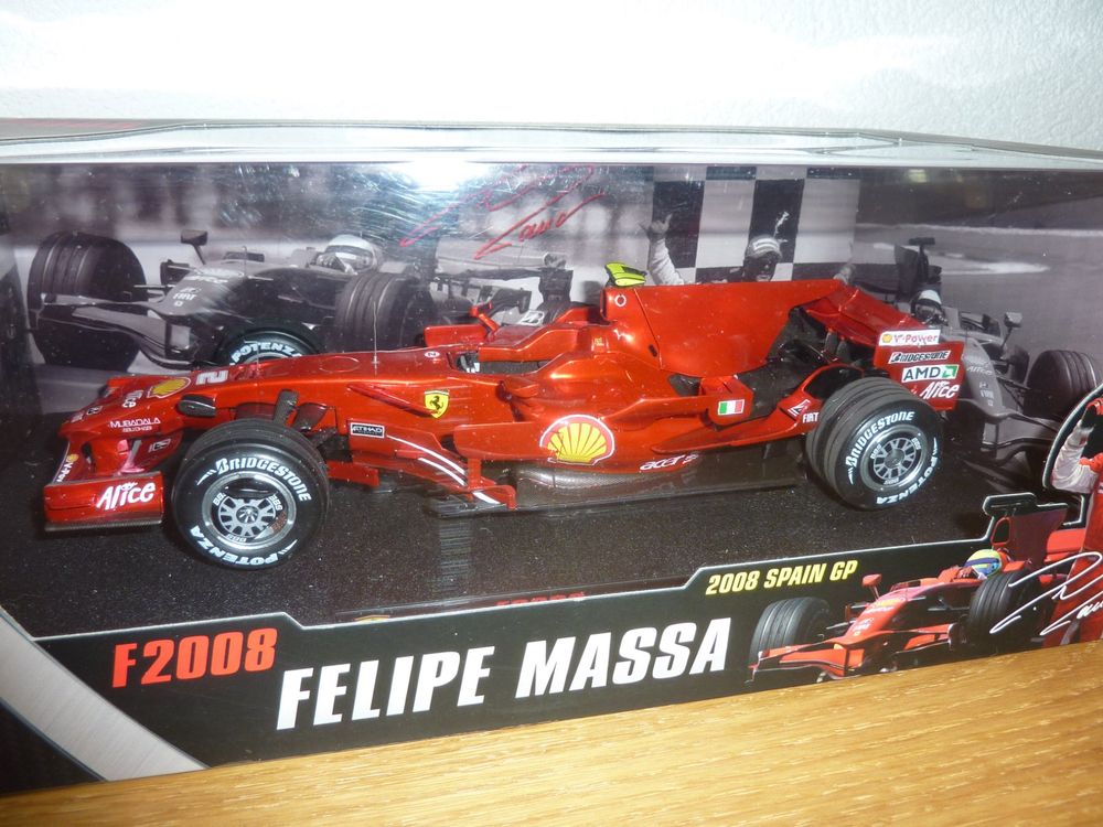 Ferrari F2008 Massa GP Espagne 2008 Hotwheels 1/18 | Kaufen auf Ricardo