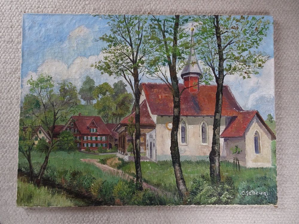 Charles Sodeur Luzern alte Kapelle Dierikon mit Bauernhaus (Gebraucht ...