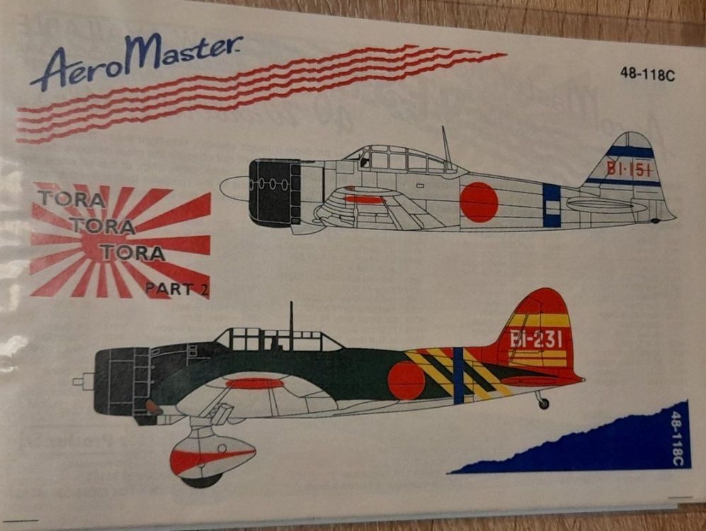 Decals 1/48: Tora Tora Tora (Pearl Harbor) (Gebraucht) in Weisslingen ...