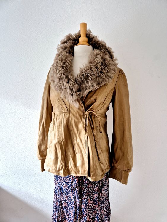LEDERJACKE JACKE LEDER PATRIZIA PEPE FELL LAMMFELL TOP (Gebraucht) in ...