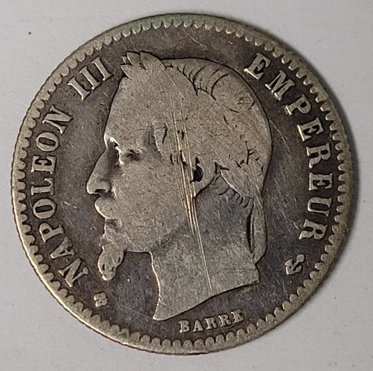 5 CENTIMES / FRANKREICH 1867 "BB" (SILBER) (Gebraucht) in Mumpf für CHF ...