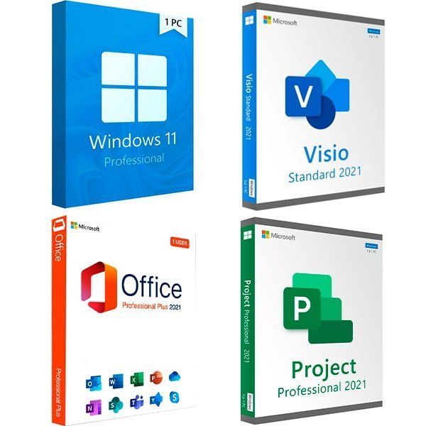 MS Visio Std, Project 2021 Pro, Office 2021 Pro, Windows 11 (Gebraucht) in Pieterlen für CHF 25. ...