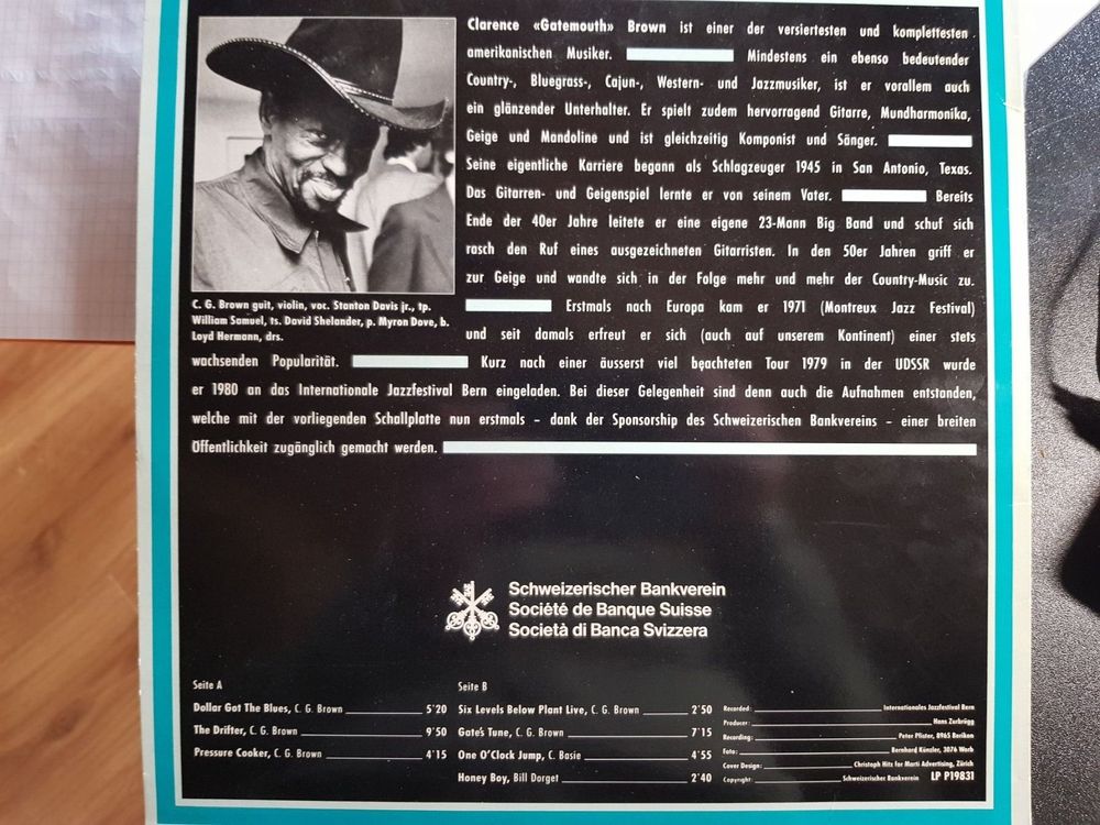 LP: Clarence Gatemouth Brown & Gate's Express Live Bern 1980 (Gebraucht ...
