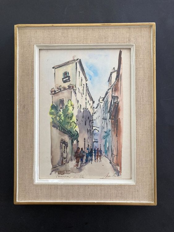 Gemälde Aquarell von San Remo 1961 unleserlich signiert (Gebraucht) in Subingen für CHF 9 – nur ...