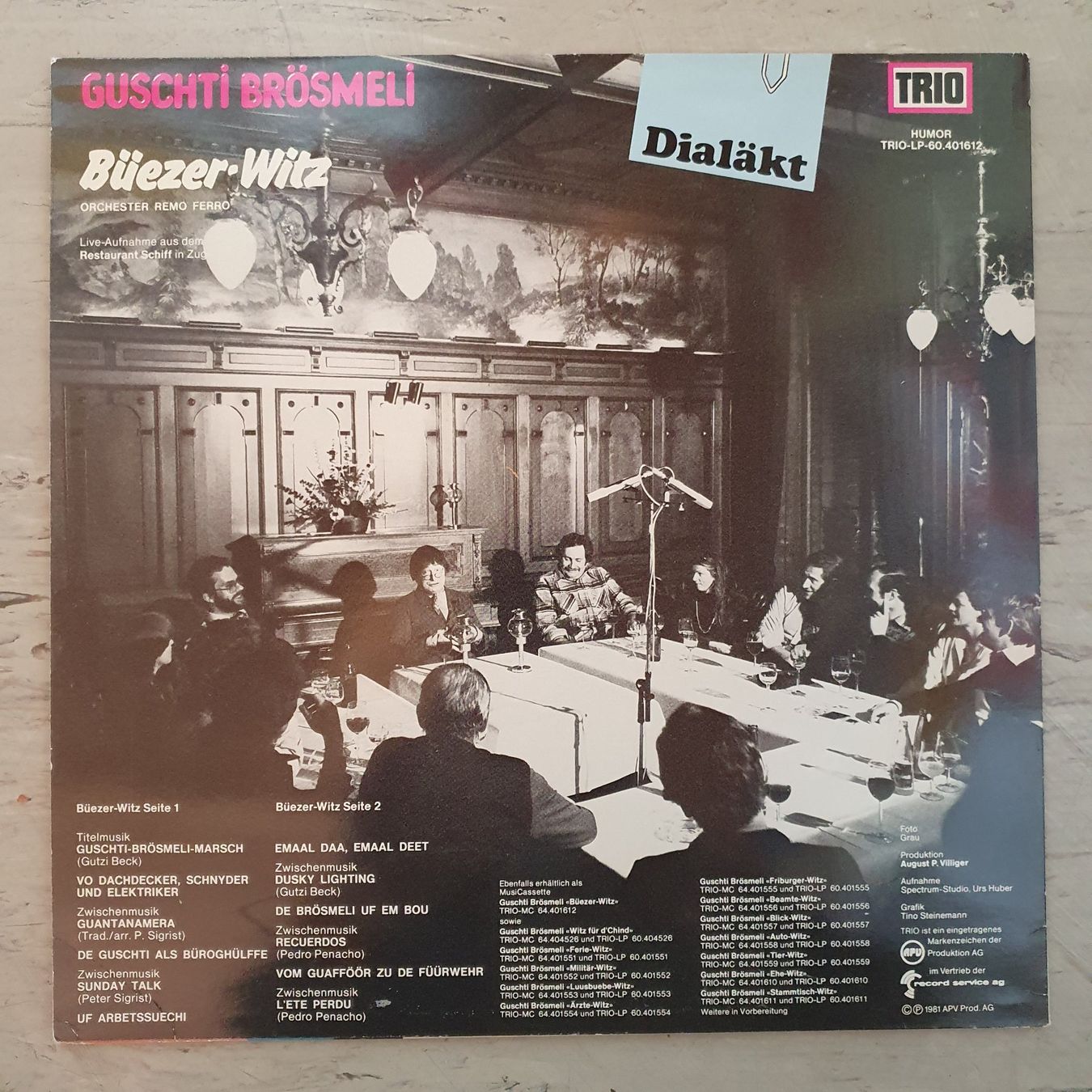 4 LPs mit Mundart Humor (Guschti Brösmeli, W. Roderer, etc.) (Gebraucht ...