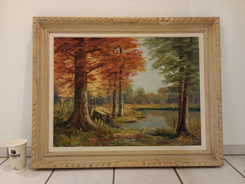 Wunderschöner Wald mit Bach, Landschaft Gemälde, sehr gross (Gebraucht) in Hirzel für CHF 300 ...