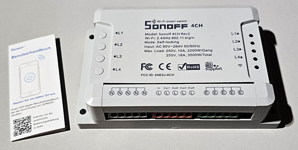 SONOFF 4Kanal-Schalter via SmartHome (neu) (Neu (gemäss Beschreibung ...