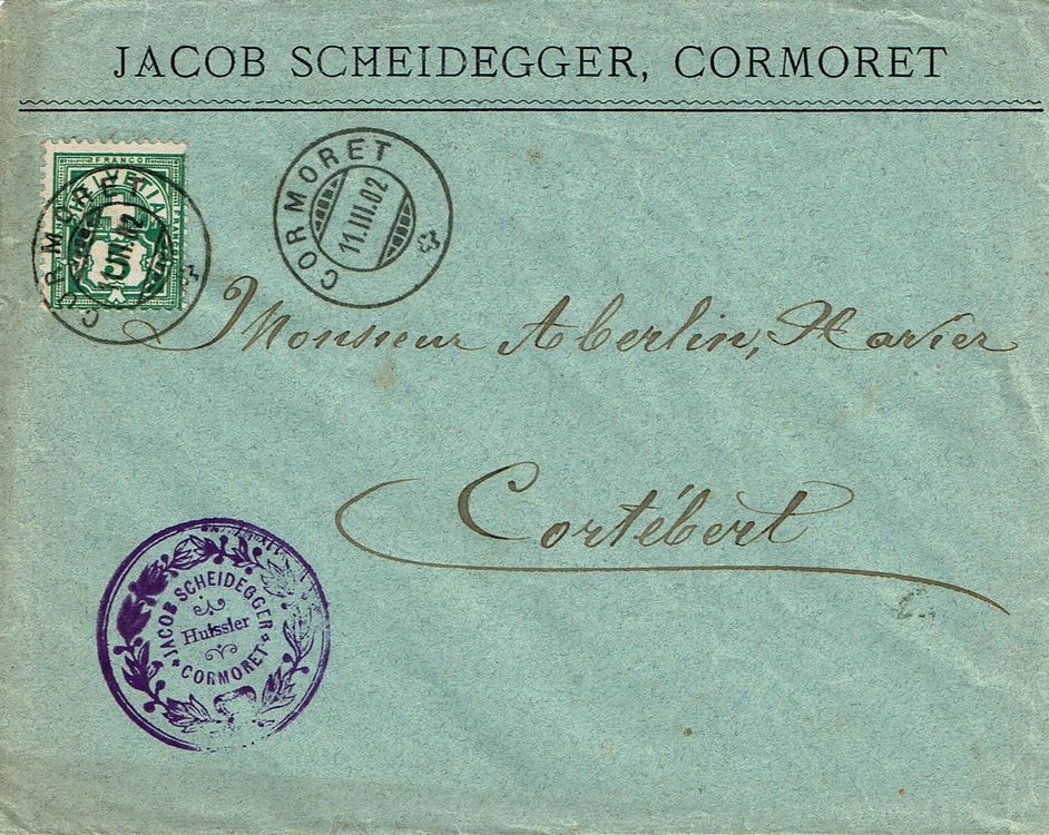 AVEN/Lettre publicitaire 65B Jacob Scheidegger, Cormoret (Gebraucht) in ...