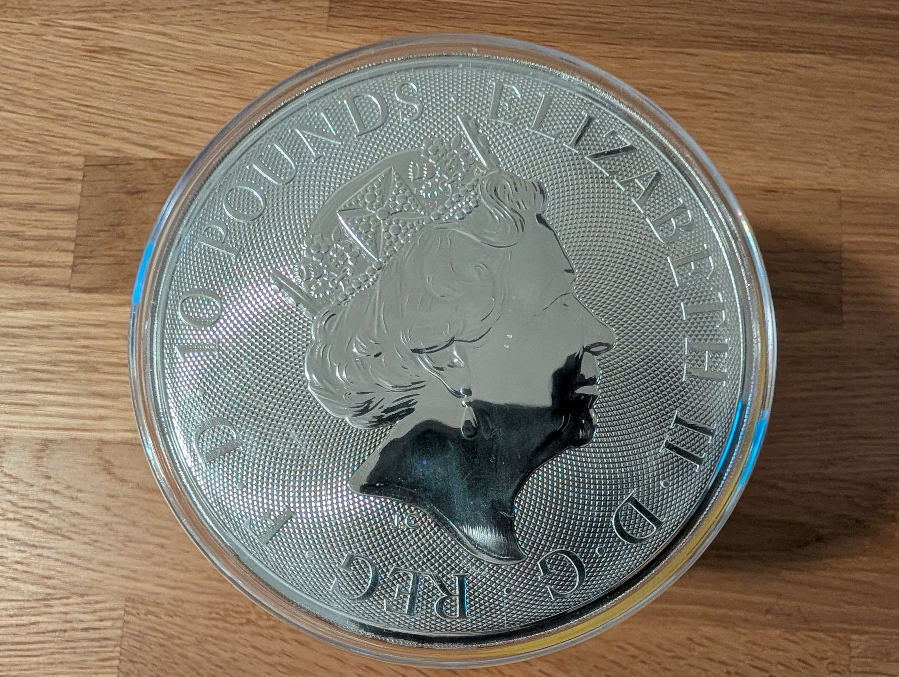 Silber 10oz 2019 - Queen Beasts - Black Bull of Clarence (Neu und ...