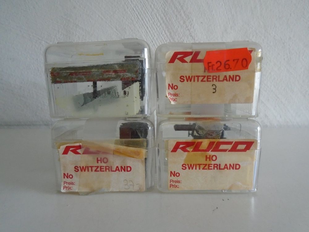 Ruco H0: Set mit 4 Oldtimer-Güterwagen der SBB, WS, mit OVP (Gebraucht ...