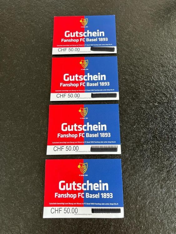 FC Basel Fanshop Gutschein (Neu (gemäss Beschreibung)) in Pfäffikon ZH für CHF 40 – mit ...