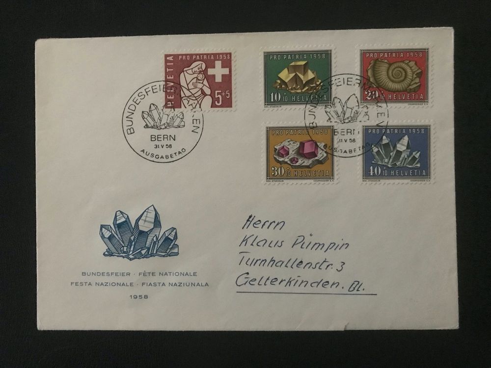 Pro Patria 1958, FDC | Kaufen auf Ricardo
