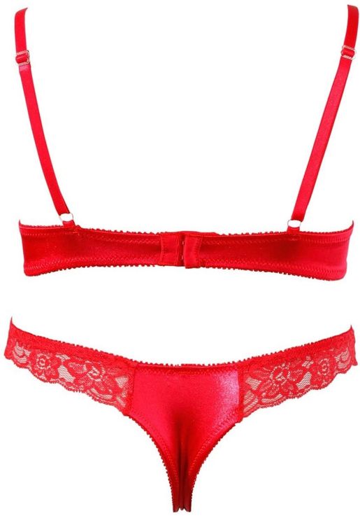 Sexy Damen Hebe Bh Set 80b Rot Spitze Kaufen Auf Ricardo