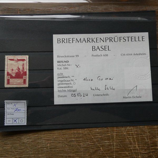CH - FLUGPOST - VORLÄUFER X * Kat. Fr. 700.-++ mit BEFUND | Kaufen auf Ricardo