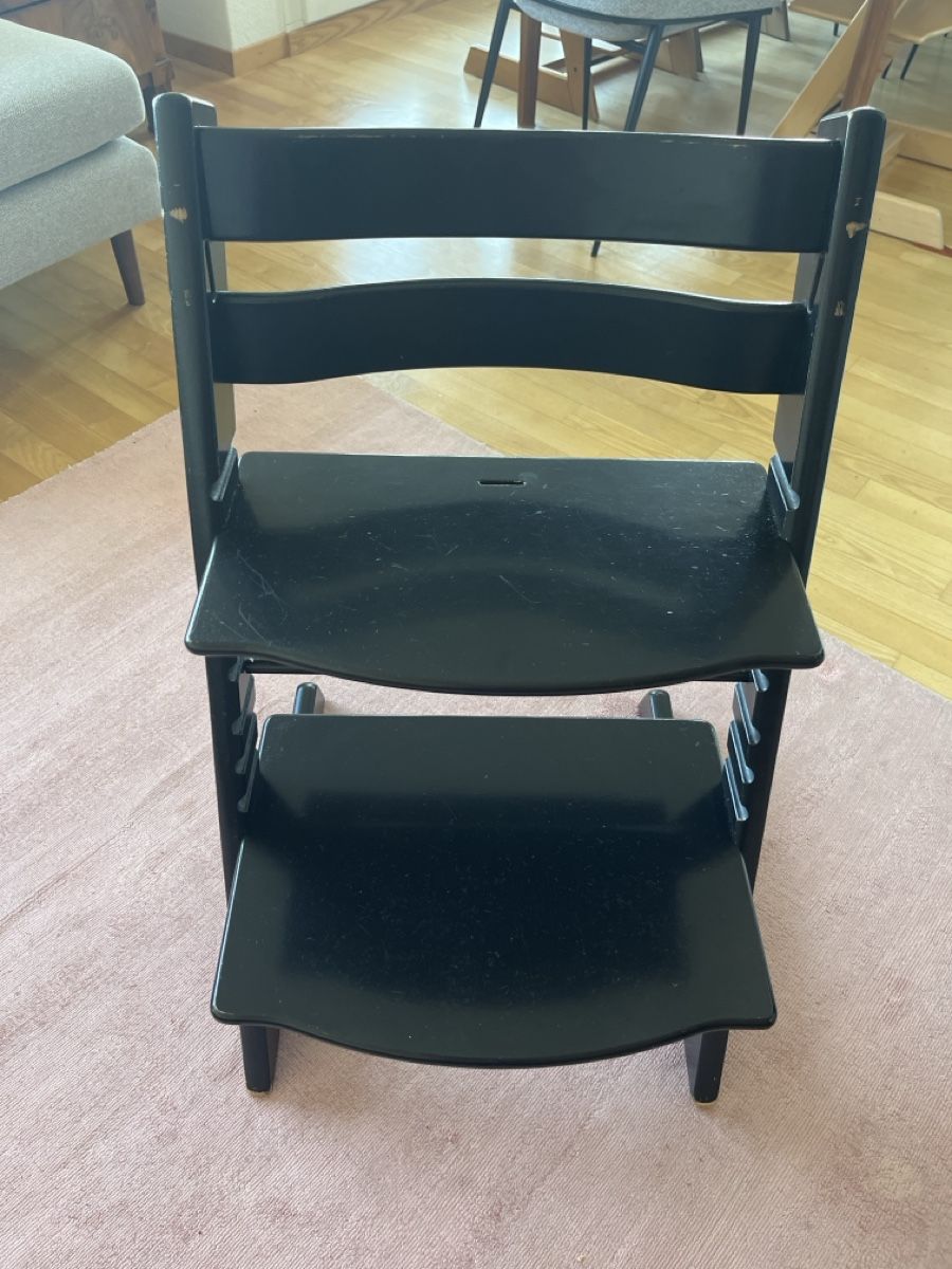 Original Stokke Tripp Trapp Kinderstuhl, schwarz, Top (Gebraucht) in ...