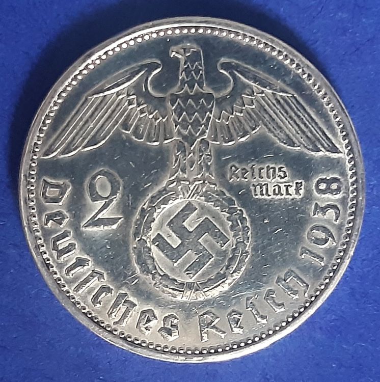 Silbermünze 2 Reichsmark 1938 (Gebraucht) in Ebikon für CHF 14 – mit Lieferung auf Ricardo kaufen